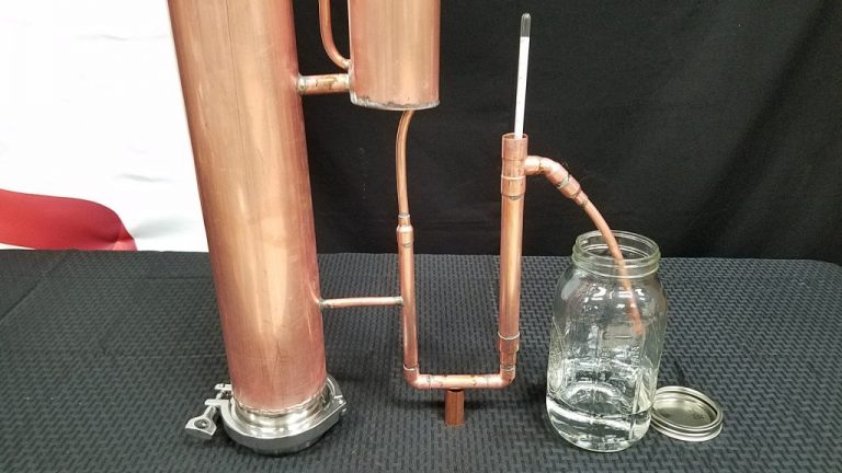 4″ Reflux Column with condenser and built in Proofing Parrot - Whiskey ...